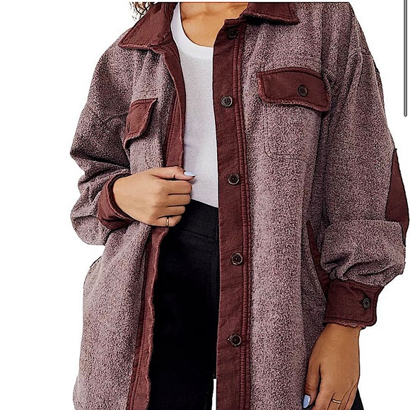 Free People | Jackets & Coats | Free People Ruby Shacket Jacket In Date ...